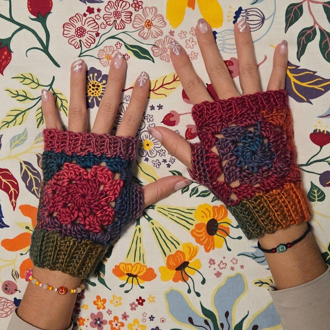 Colorfull Fingerless Gloves - Etsy