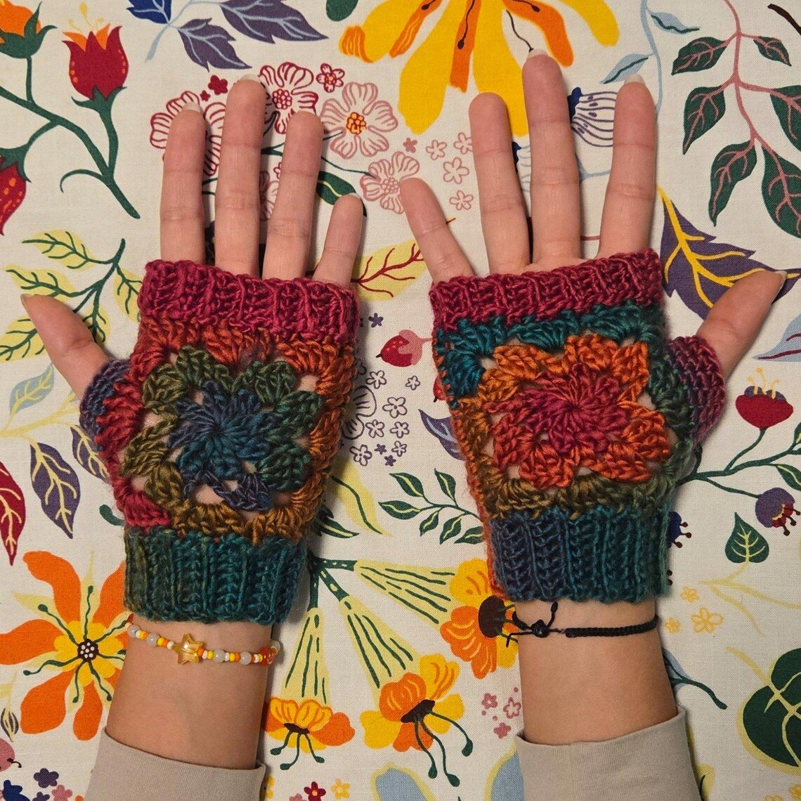 Colorfull Fingerless Gloves - Etsy