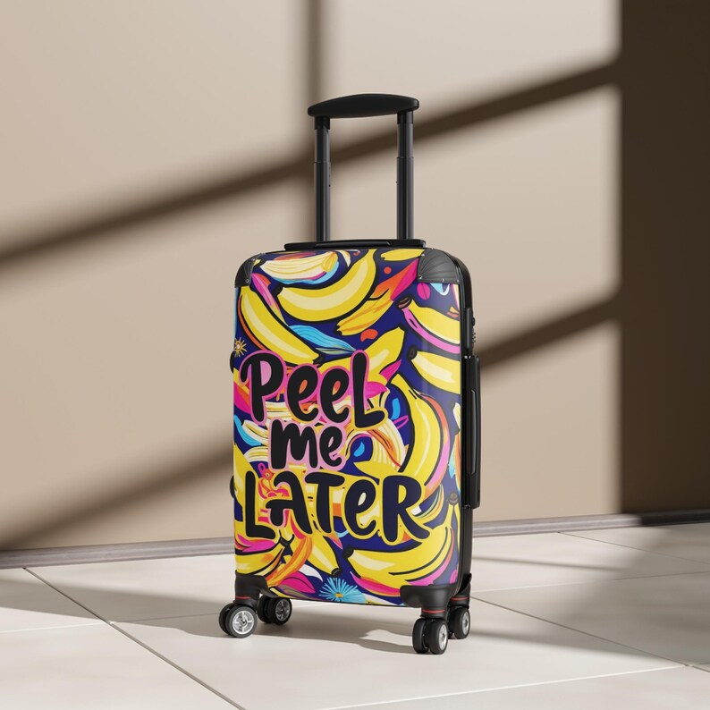Quirky Banana Suitcase: Peel Me Later Rolling Luggage for Tropical ...