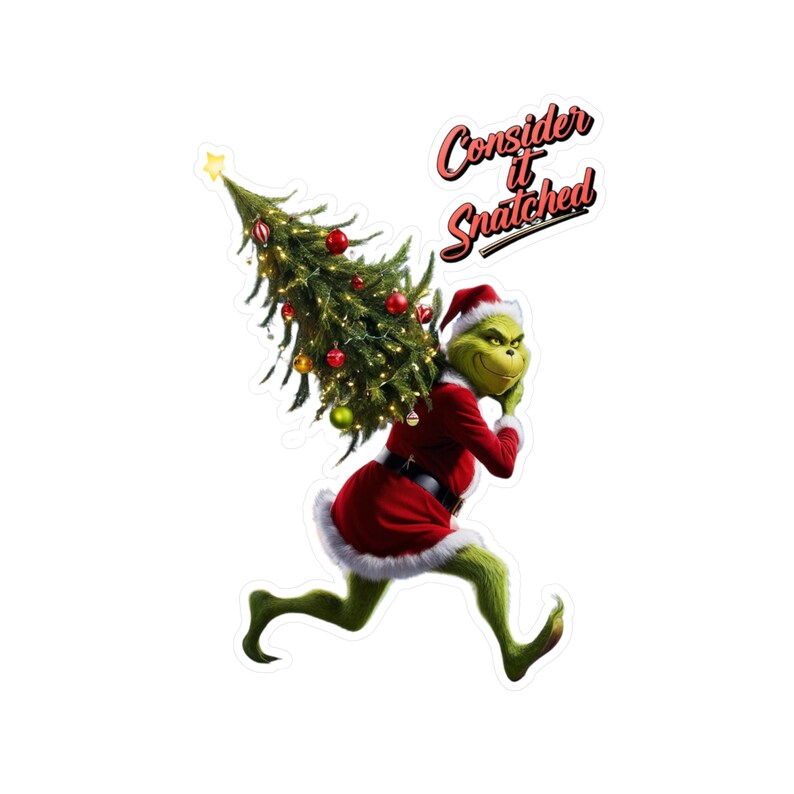 Grinch Kiss-cut Vinyl Decals Christmas Decals, Holiday Stickers ...