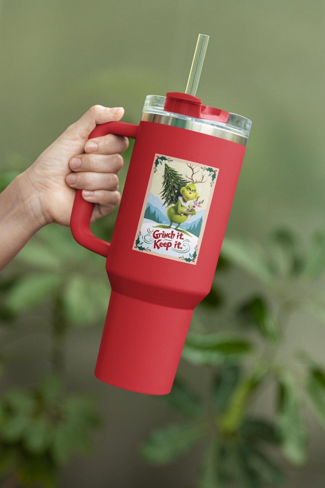 Grinch-themed Holiday Travel Tumbler for Christmas Cheer & Hydration ...