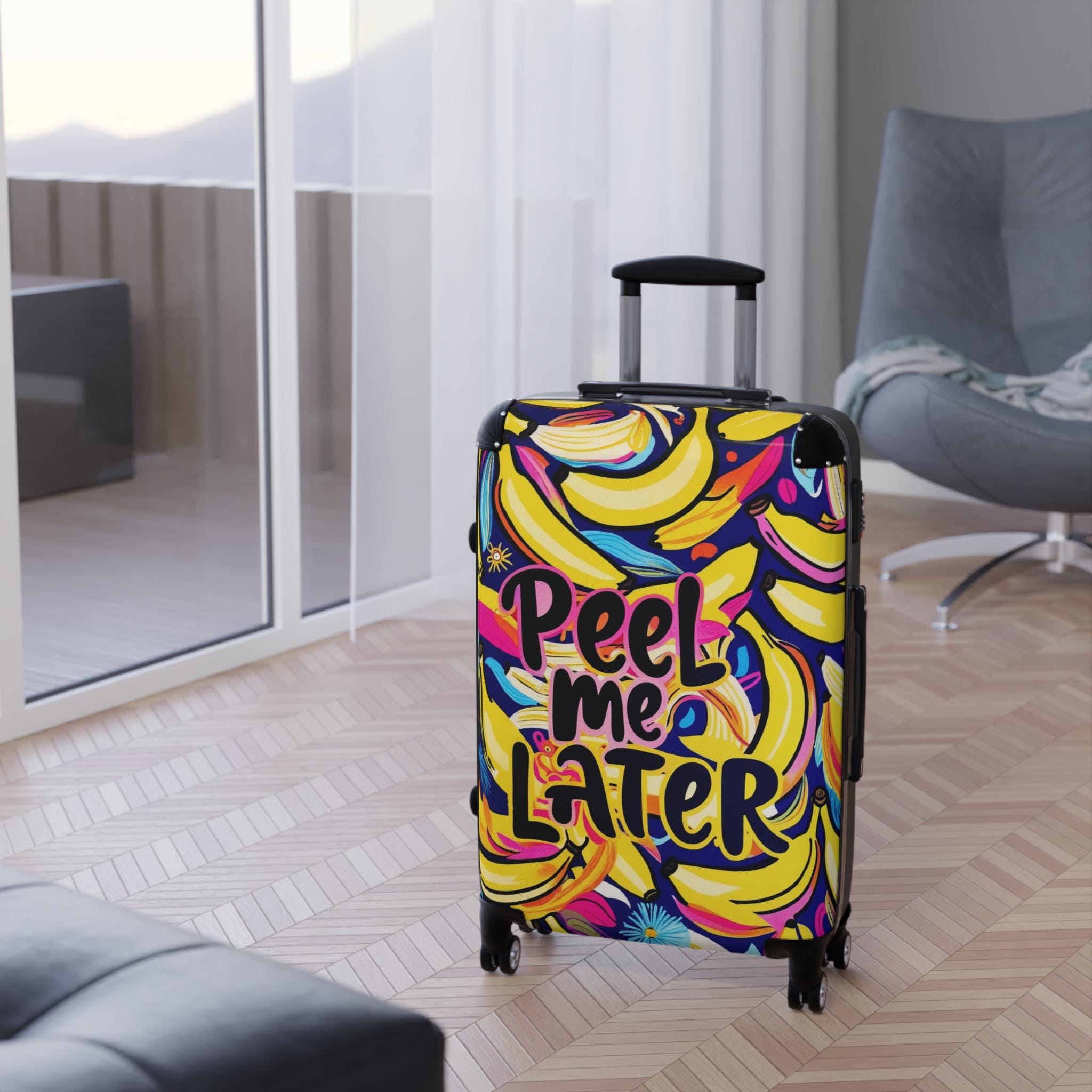 Quirky Banana Suitcase: Peel Me Later Rolling Luggage for Tropical ...