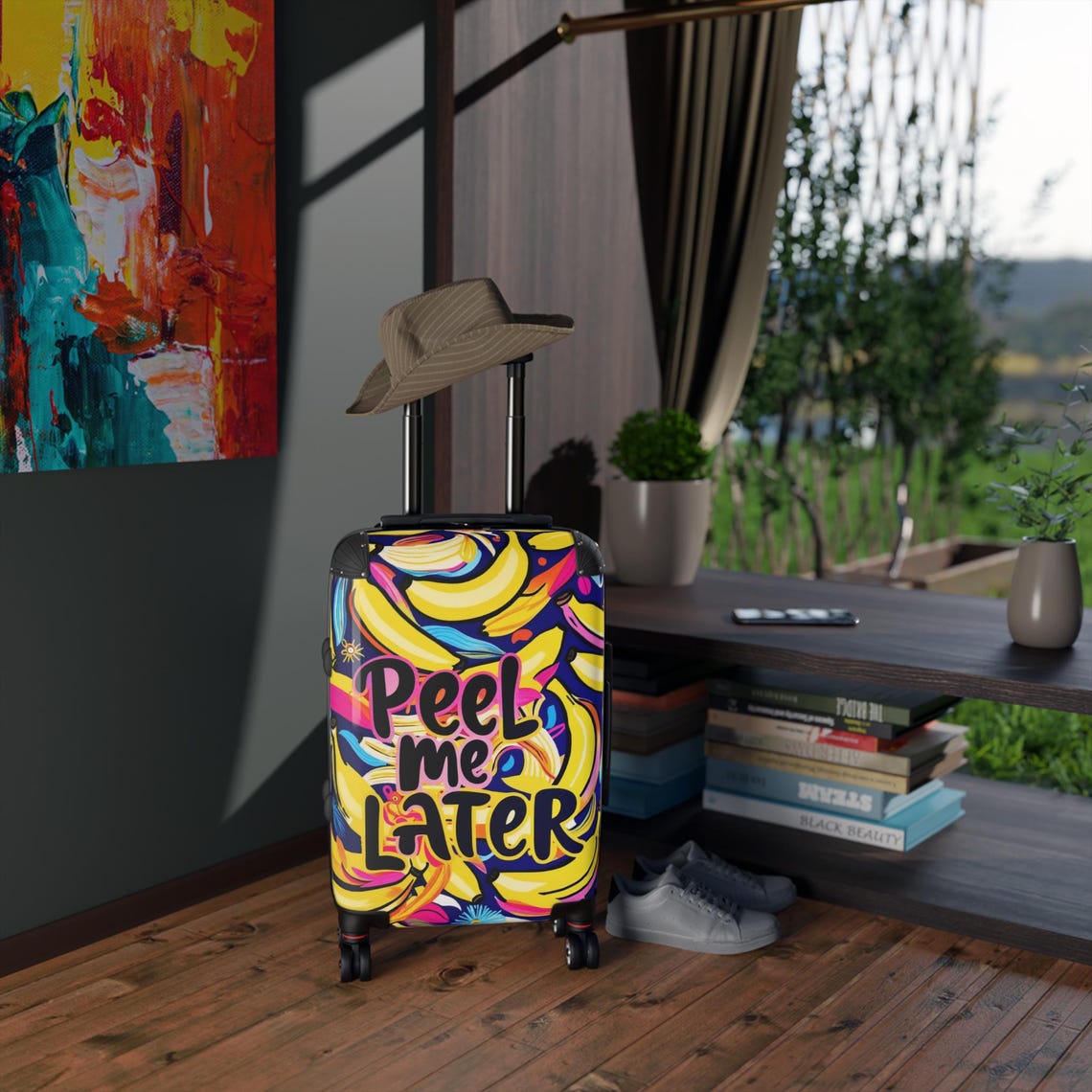 Quirky Banana Suitcase: Peel Me Later Rolling Luggage for Tropical ...