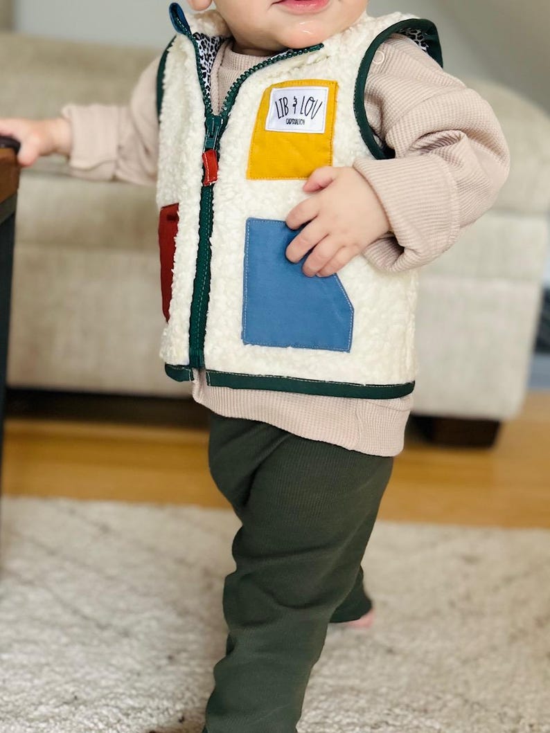 Baby / Children Gilet Sewing Pattern Trendy Sherpa Kids 6 Months to 7 ...