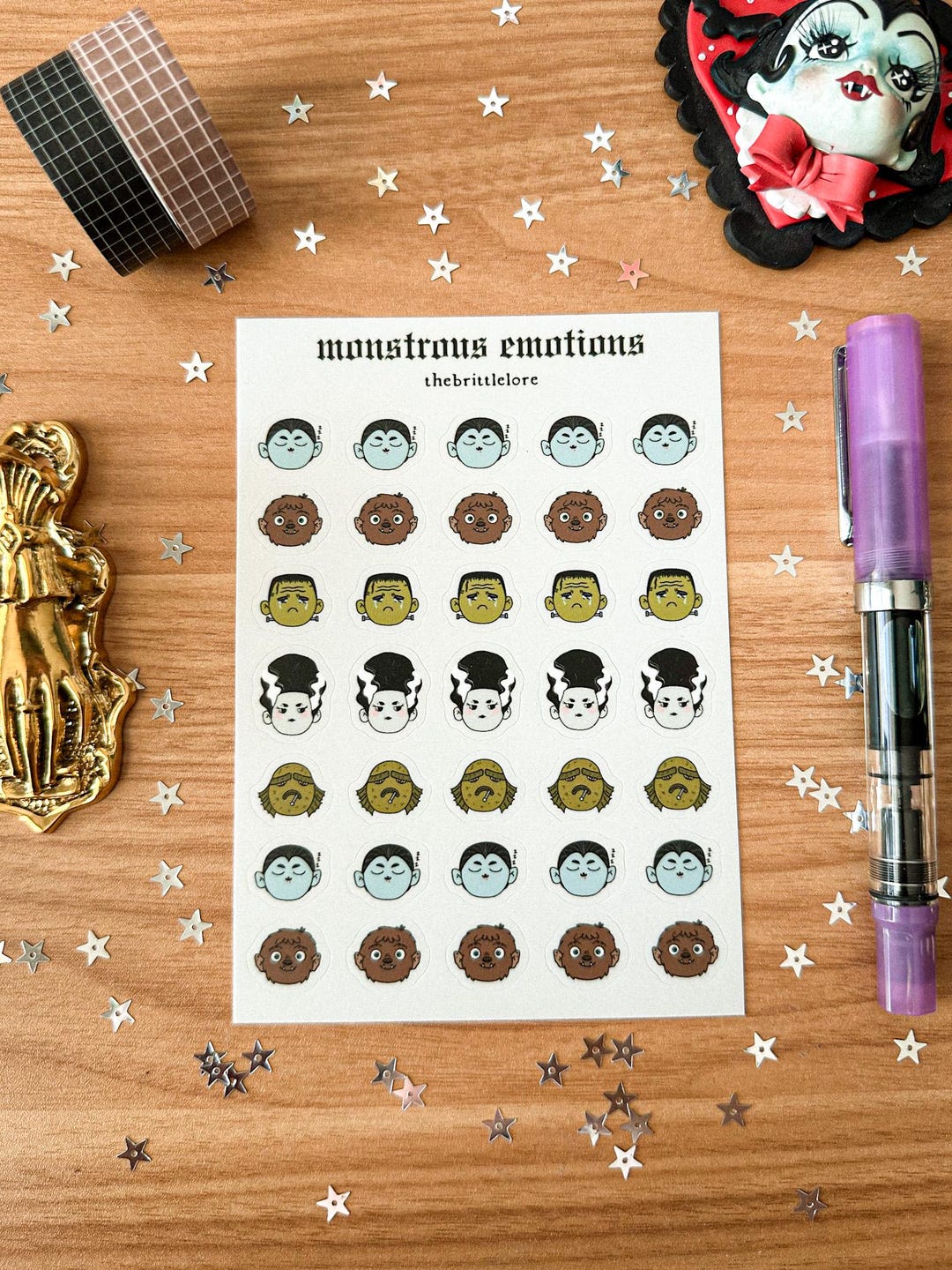 Monstrous Emotions Sticker Sheet | Mood Tracking, Universal Monsters ...