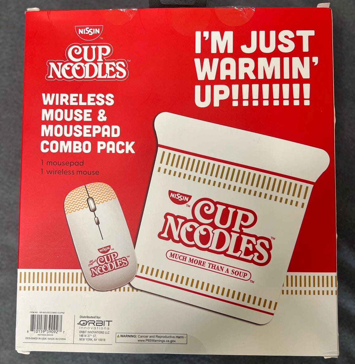 Cup Noodles Cup O Noodles Wireless Mouse & Mousepad Combo Pack - Etsy