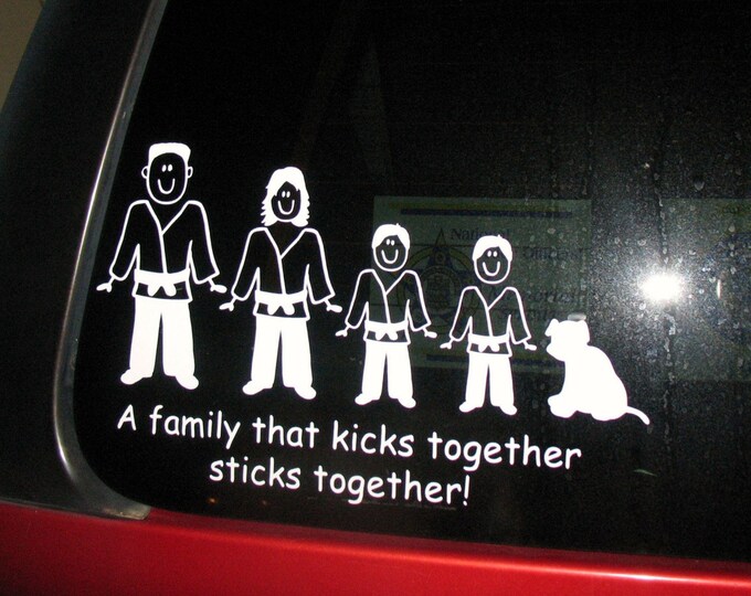 Custom Stick Figure Family Vinyl Car Decal - Etsy
