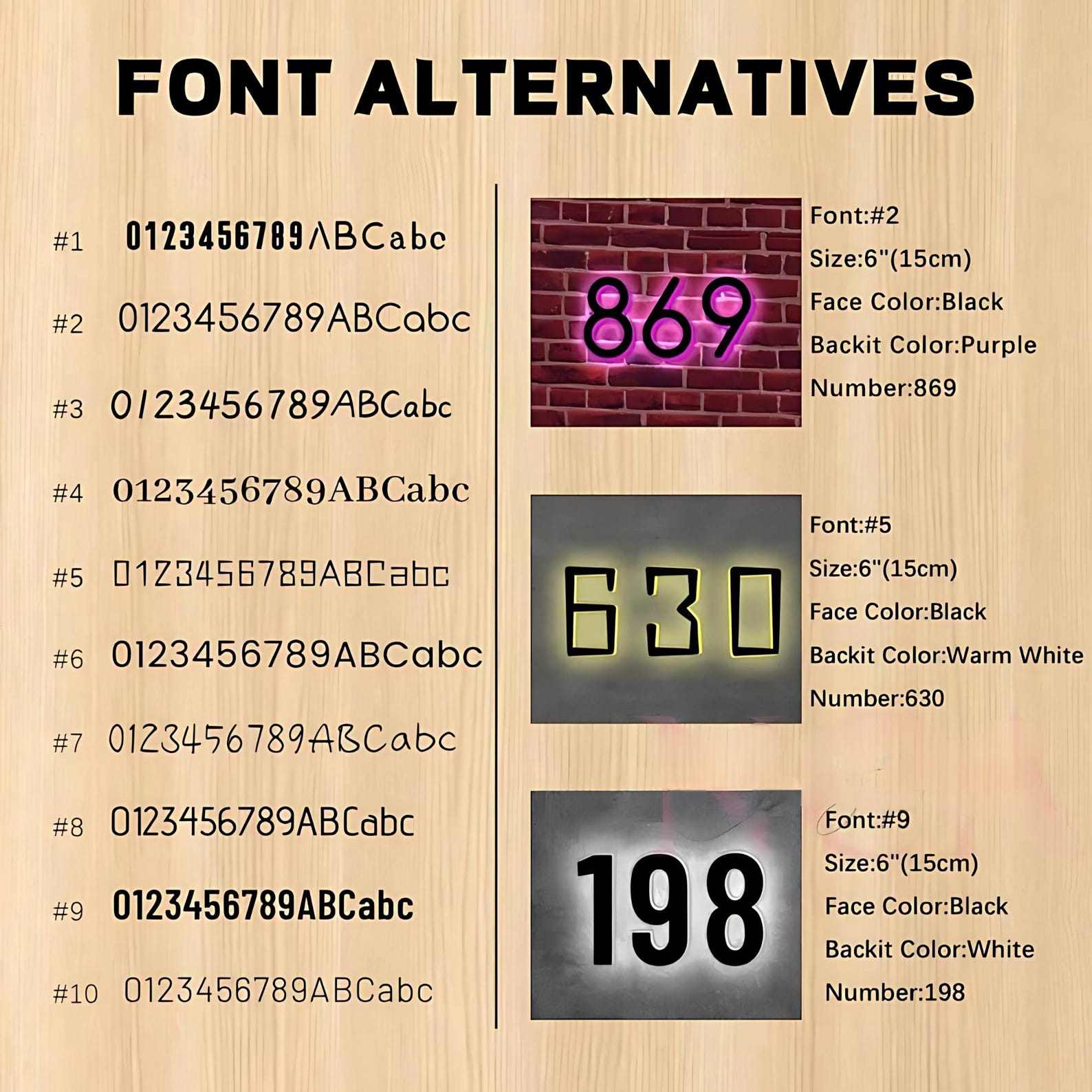 Led House Number|3d House Numbers Sign | Address Sign | Metal Sign ...