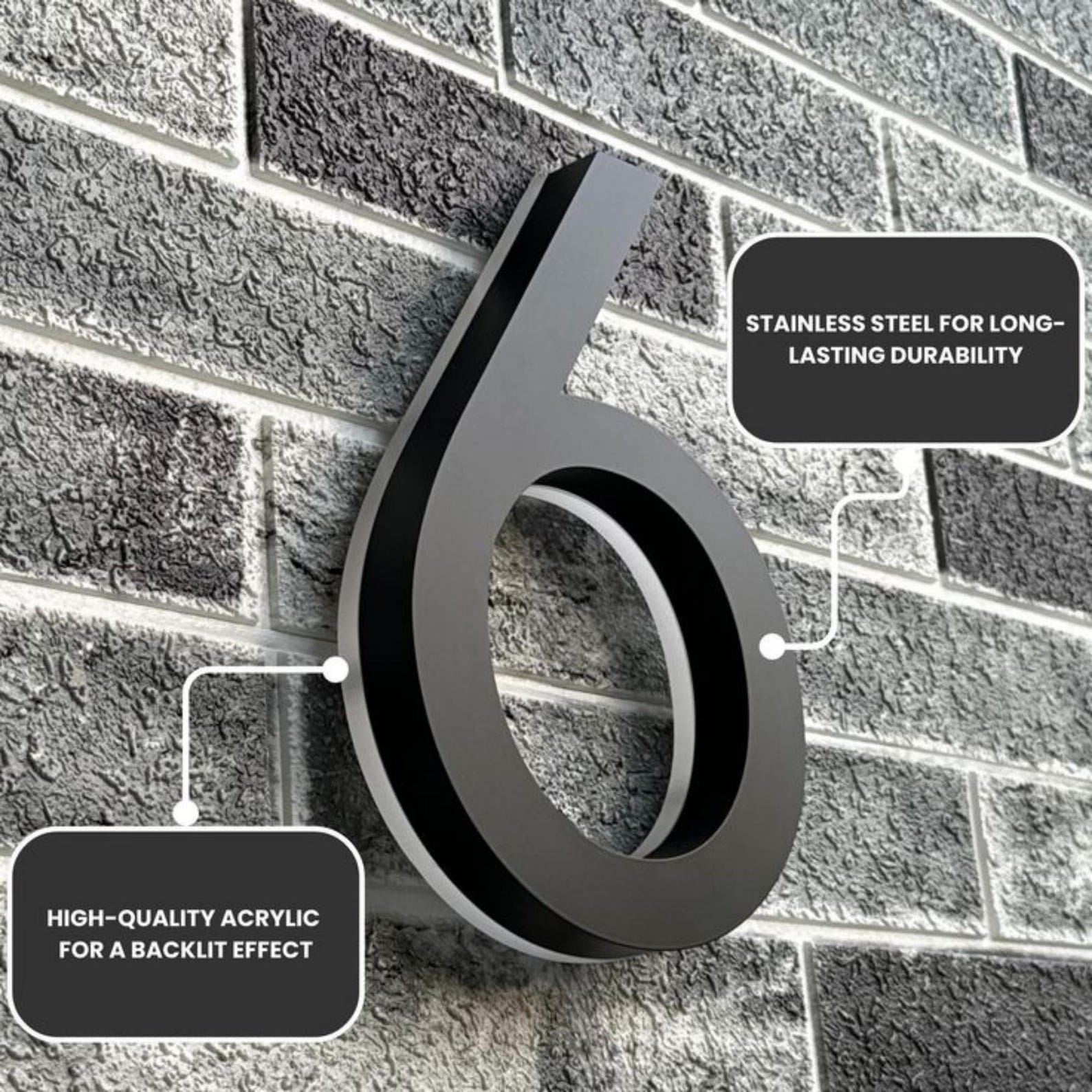 Led House Number|3d House Numbers Sign | Address Sign | Metal Sign ...