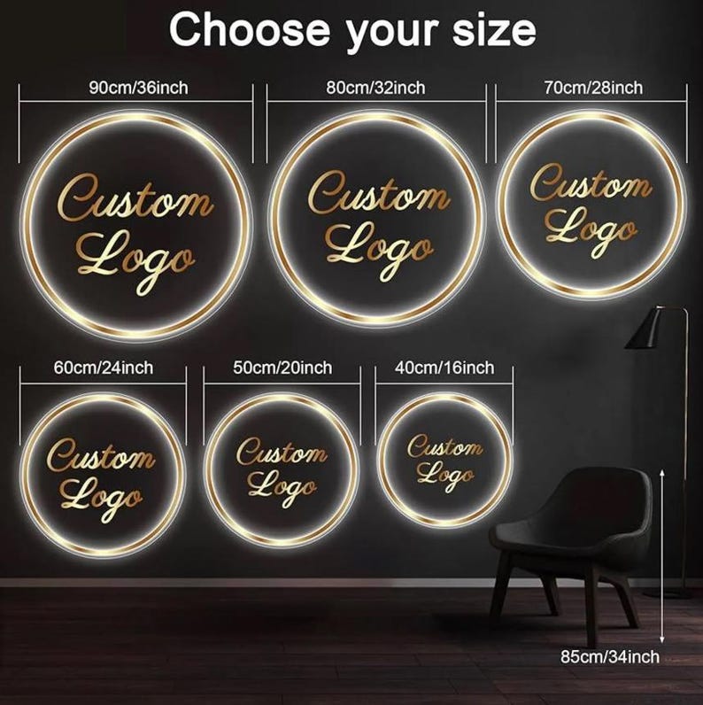 Custom Backlit Acrylic Sign, Acrylic Logo Sign, LED Business Sign ...