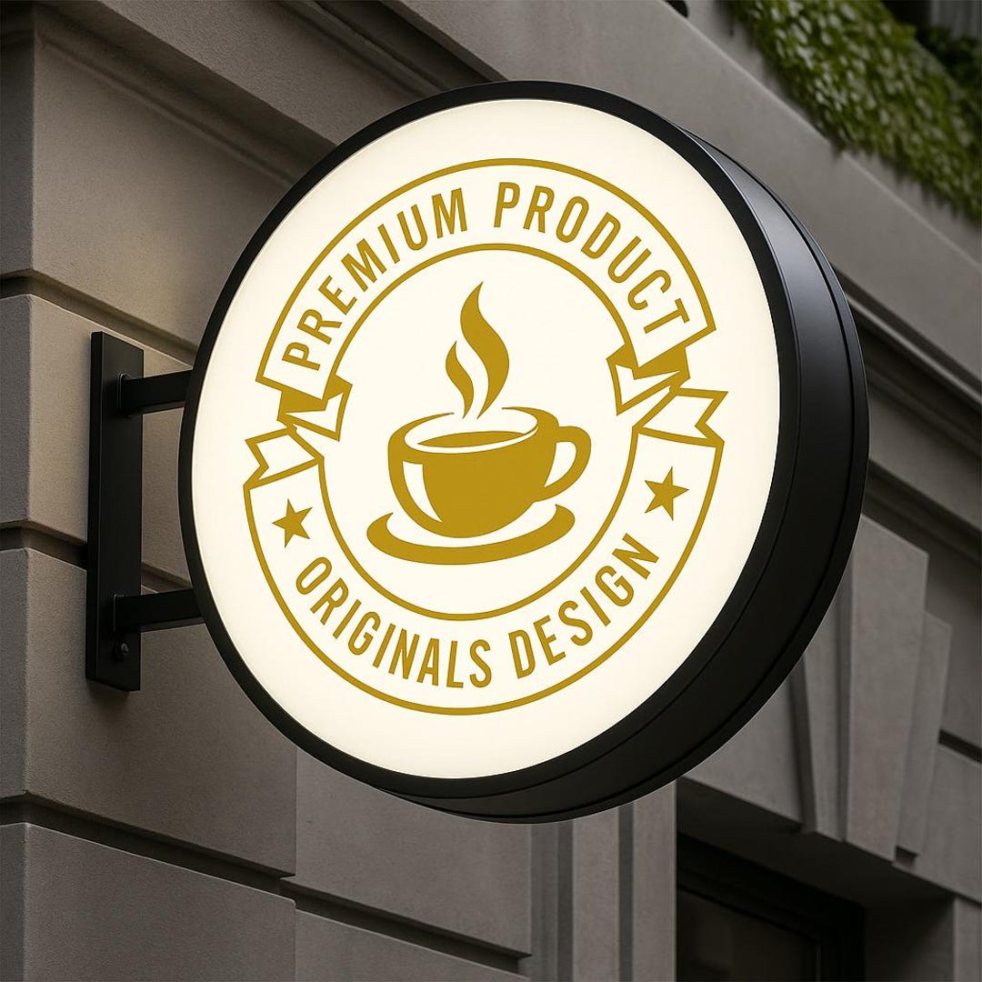 Metal Backlit Sign, Custom Business Logo Sign, Outdoor Sign, Blade ...