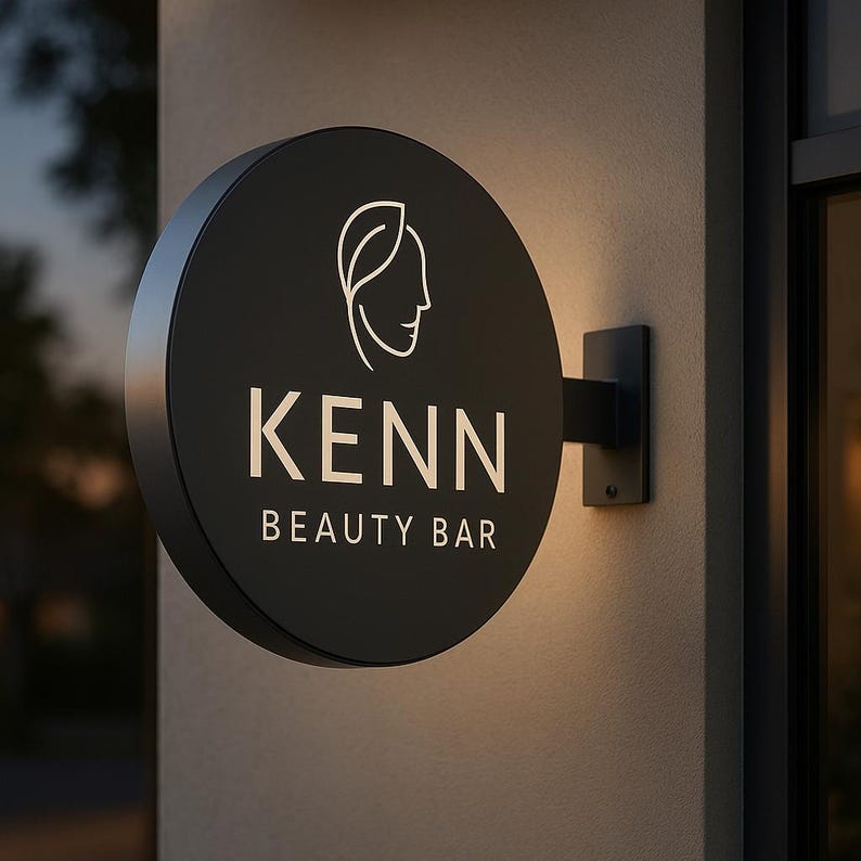 Round Light Box, Storefront Light Box Sign, LED Light Box, Outdoor Logo ...