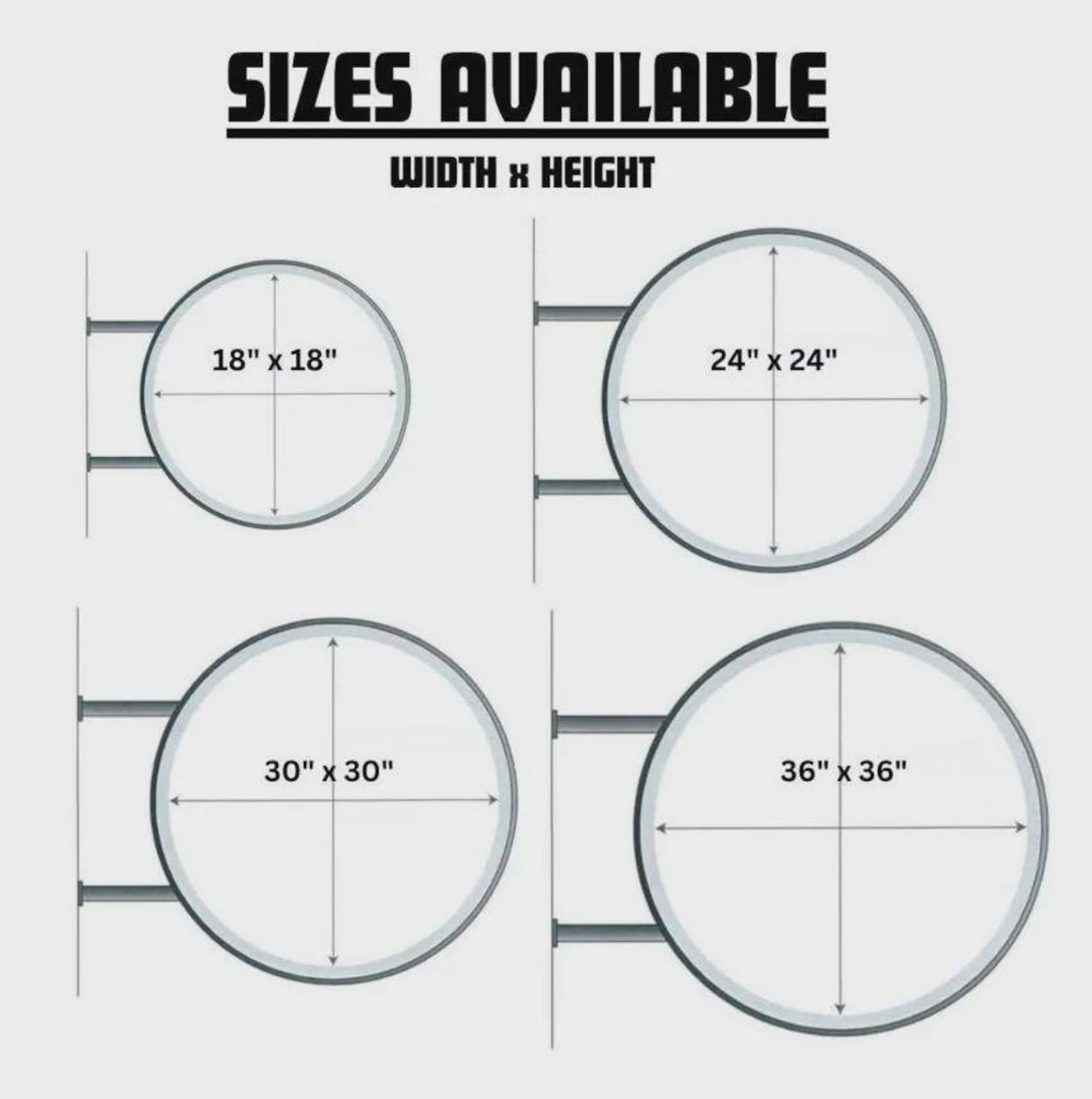 Round Light Box, Storefront Light Box Sign, LED Light Box, Outdoor Logo ...