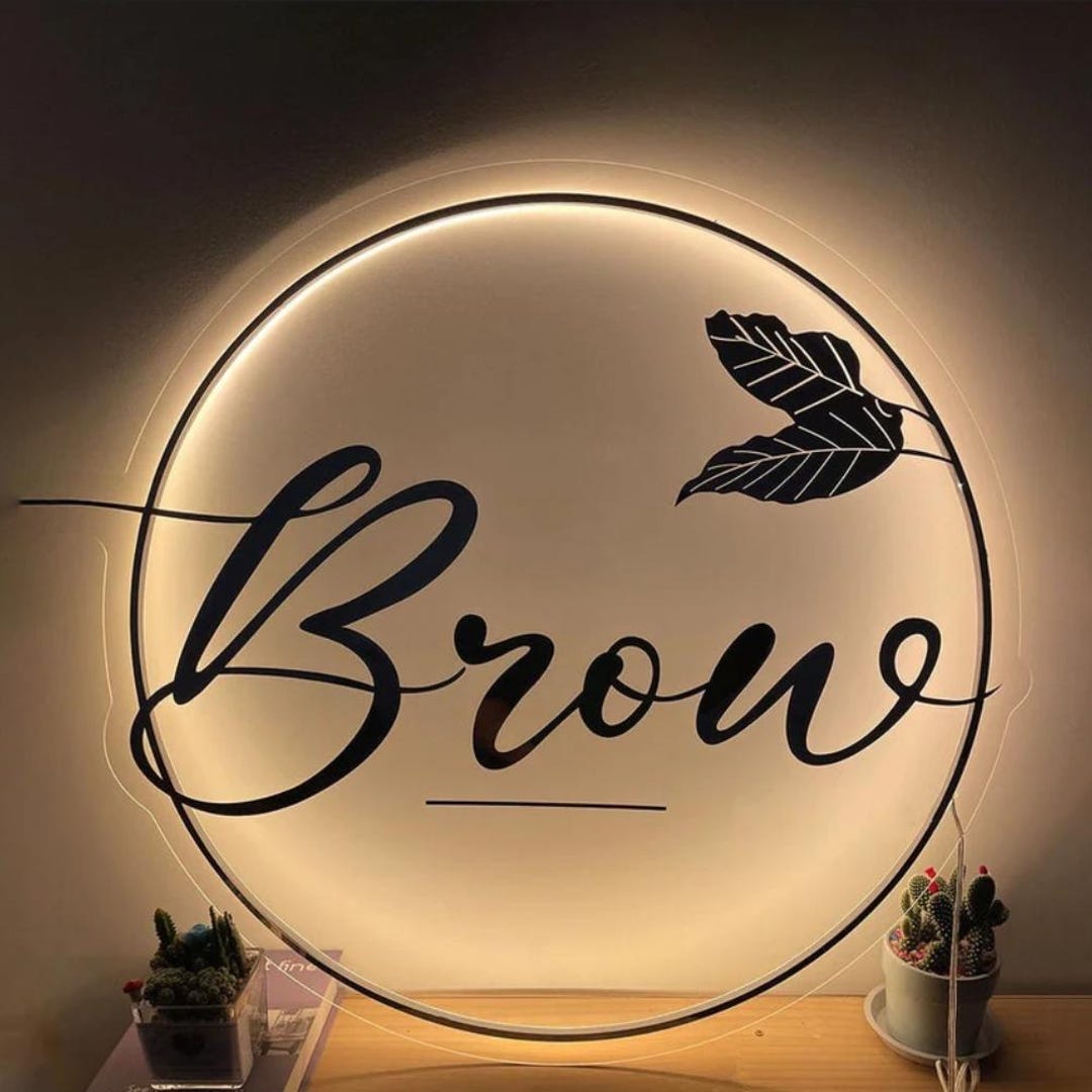 Acrylic Backlit Sign, Custom Light up Sign ,3D Round Business Logo Sign ...