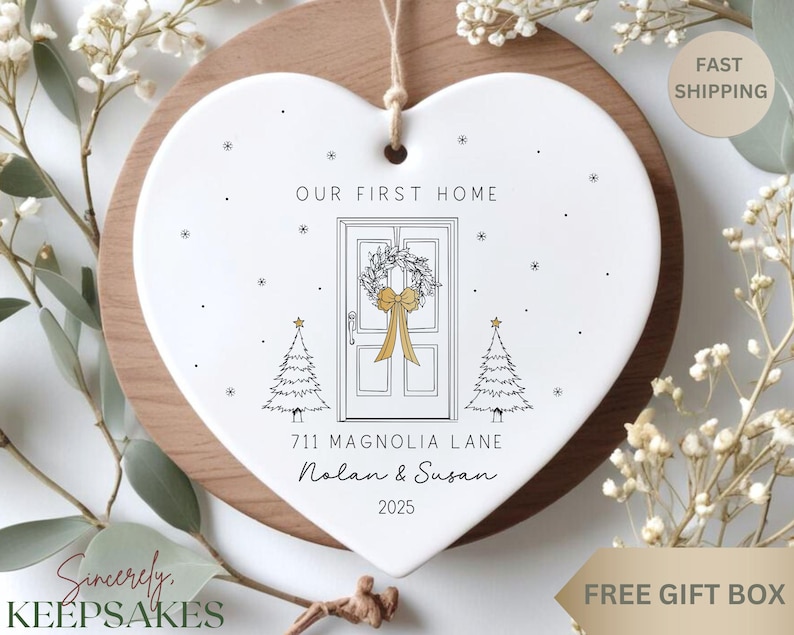 First Home Ornament - Our First House Christmas Ornament - Personalized ...