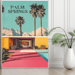 Palm Springs Poster - Etsy