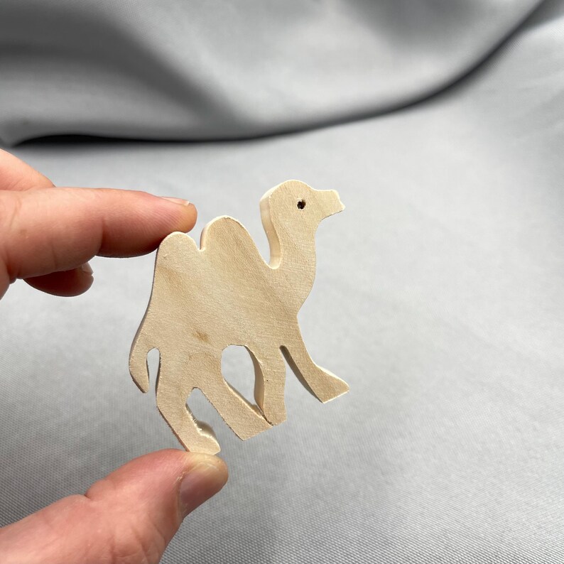 Unfinished Wooden Camel Cutout, DIY Craft Blank, Natural Animal Shape ...