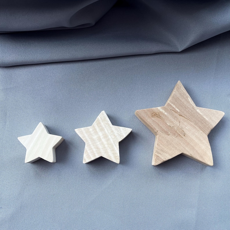Wood Assorted Unfinished Stars, Cutout Standing Small or Large, 3 Size ...