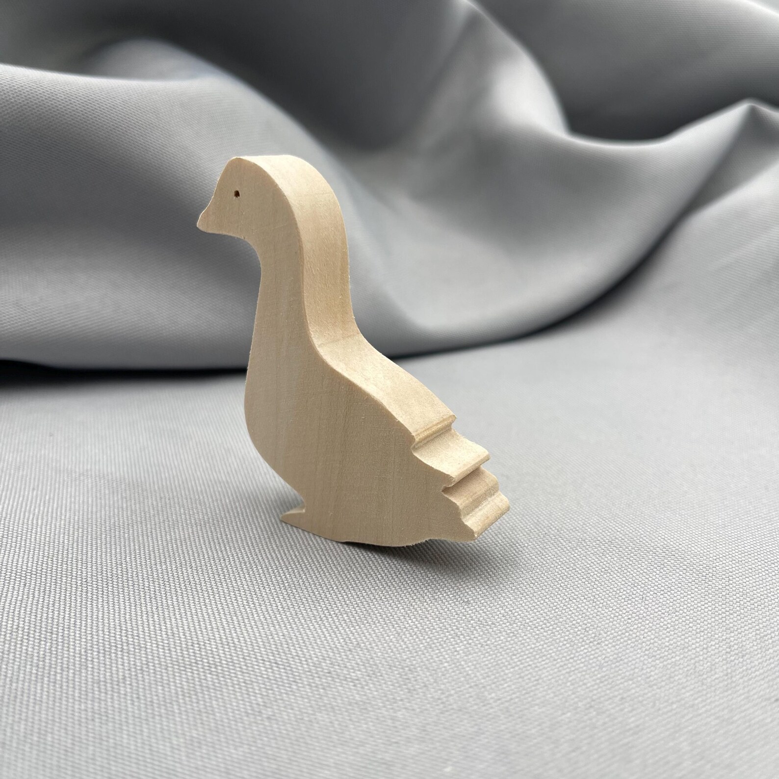 Unfinished Wooden Goose Cutout, Natural Animal Shape for DIY Crafts ...