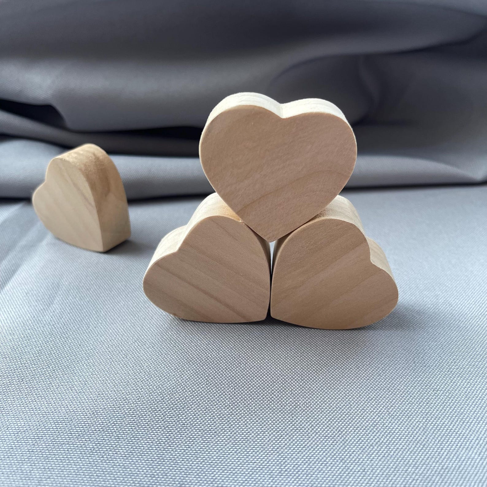 Wooden Blank Heart Cut Out Unfinished, Mini Heart to Paint, Wood ...