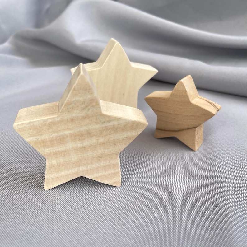 Wood Unfinished Stars Cutout, Patriotic Diy Craft, Standing Blank 2 ...