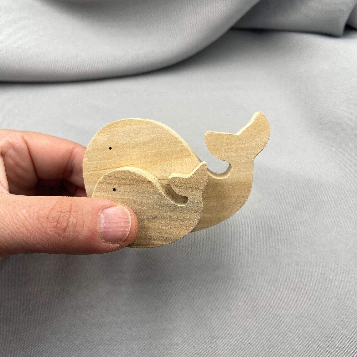 Wooden Whale Cut Out Blanks, Unfinished Fish for Painting, Beach Theme ...