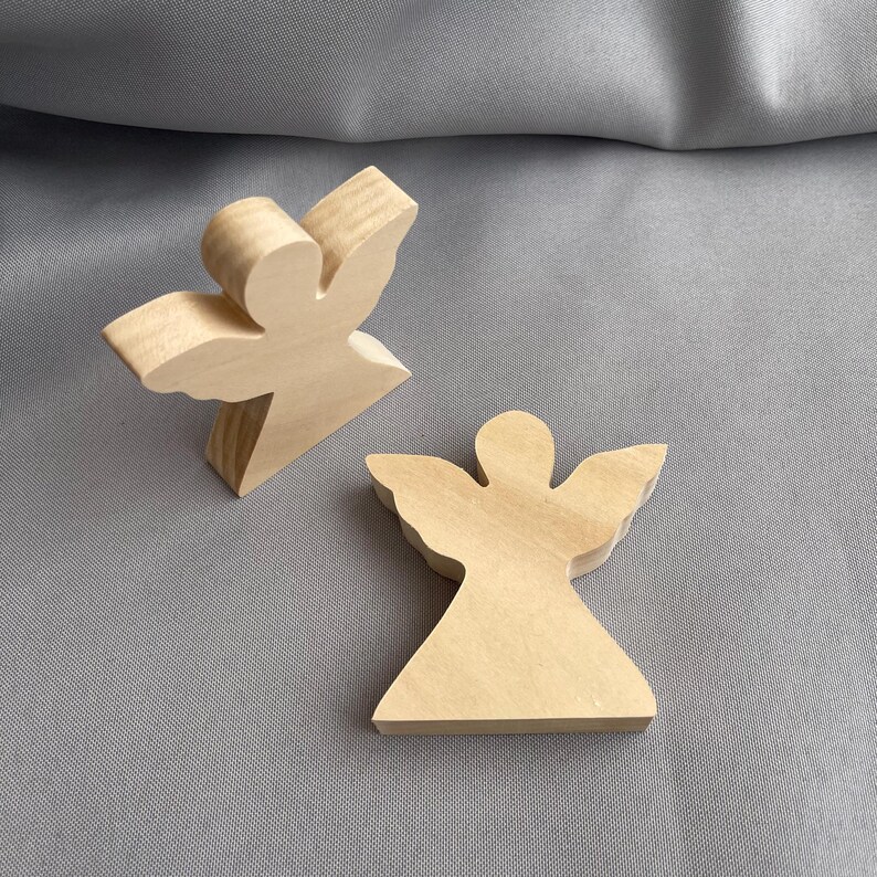 Mini Standing Angel Cut Out, Unfinished Angel for Craft Childs, Thick ...
