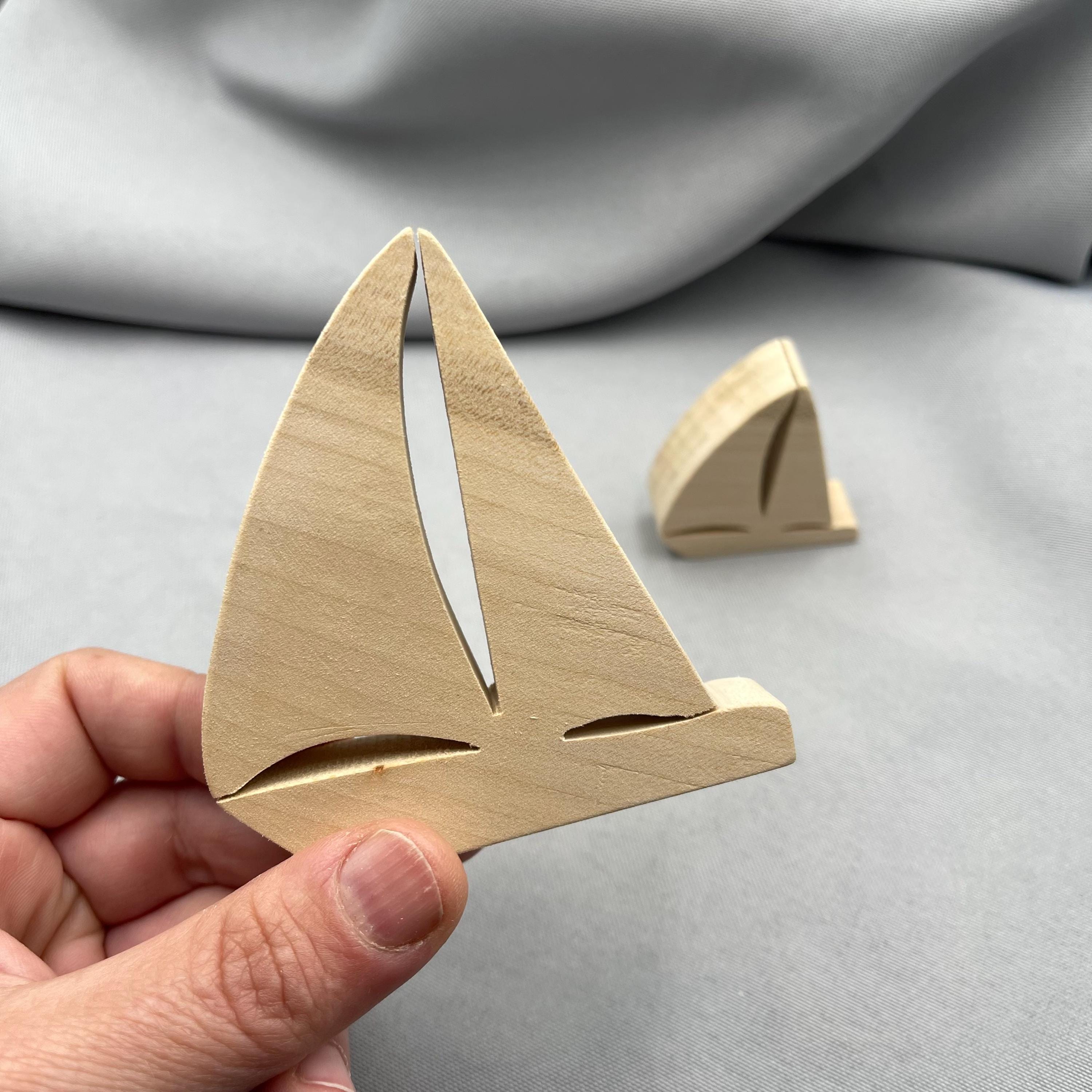 Unfinished Small Standing Sailboat, Wooden Blank Boat Cutout, Small ...