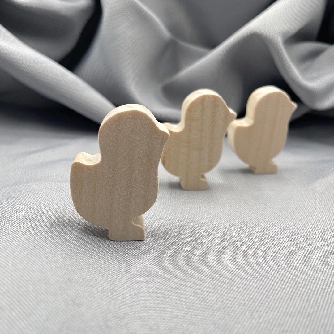 Unfinished Chicken Set 3pcs, Wooden Bird Figures, Rustic Decorations ...