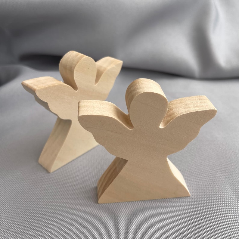 Mini Standing Angel Cut Out, Unfinished Angel for Craft Childs, Thick ...