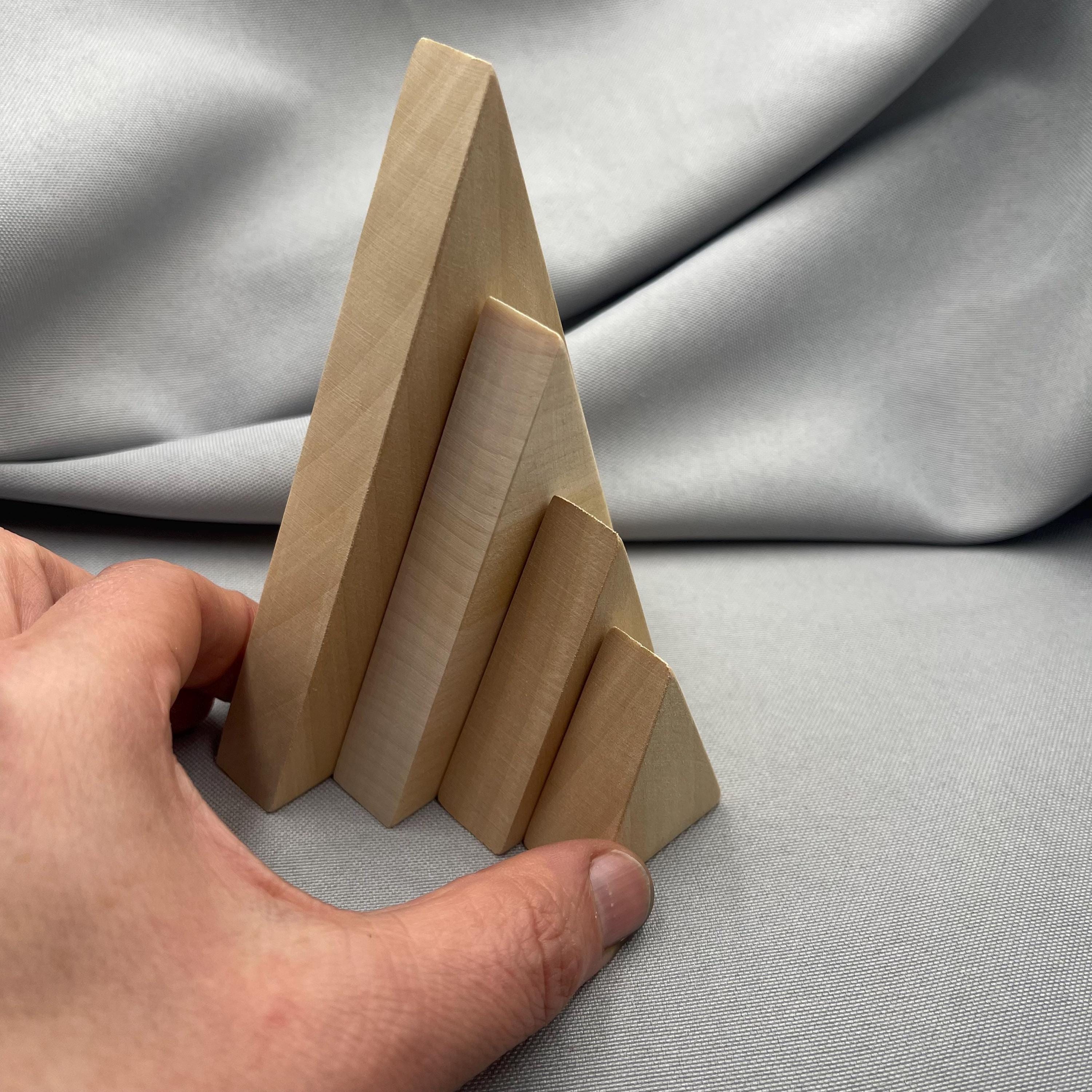 Small Wooden Triangle Cutout, Blanks DIY Christmas Craft for Kids or ...