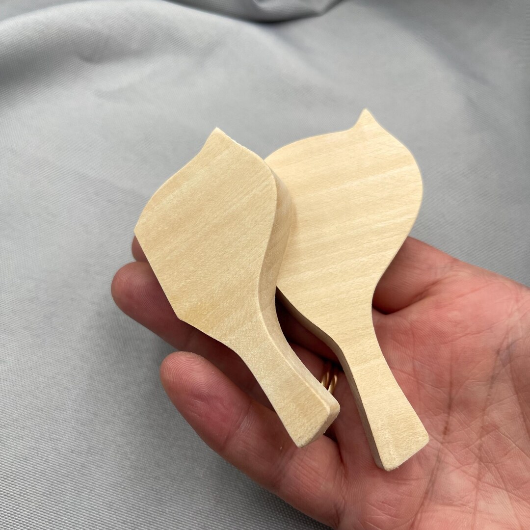 Wooden Unpainted Bird Figure, Cutout Bird DIY for Crafts, Little ...