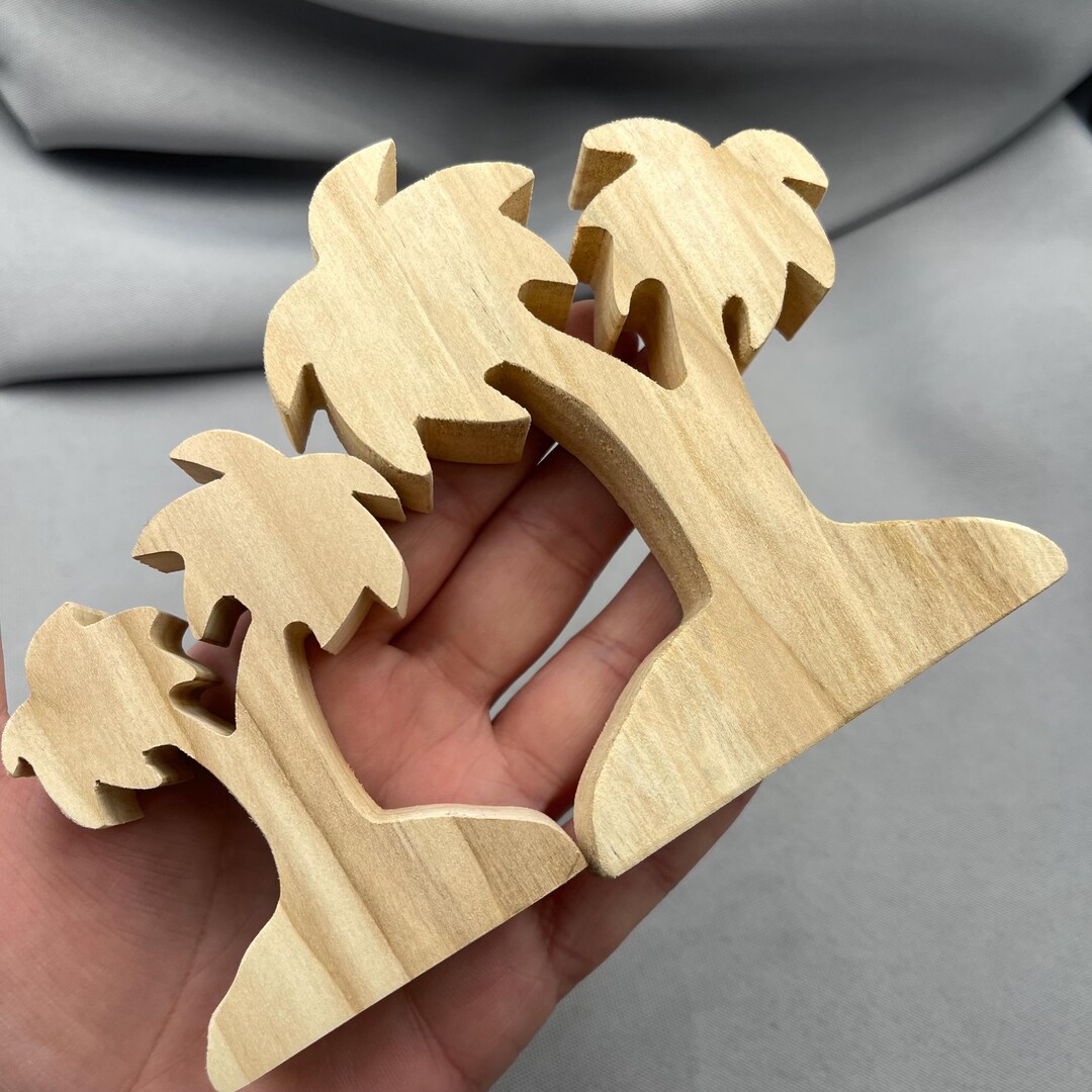 Unfinished Palm Tree Wooden Cutout, Small Beach Decor, DIY Summer ...
