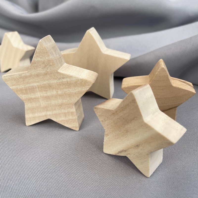 Wooden Stars on Sticks - Etsy