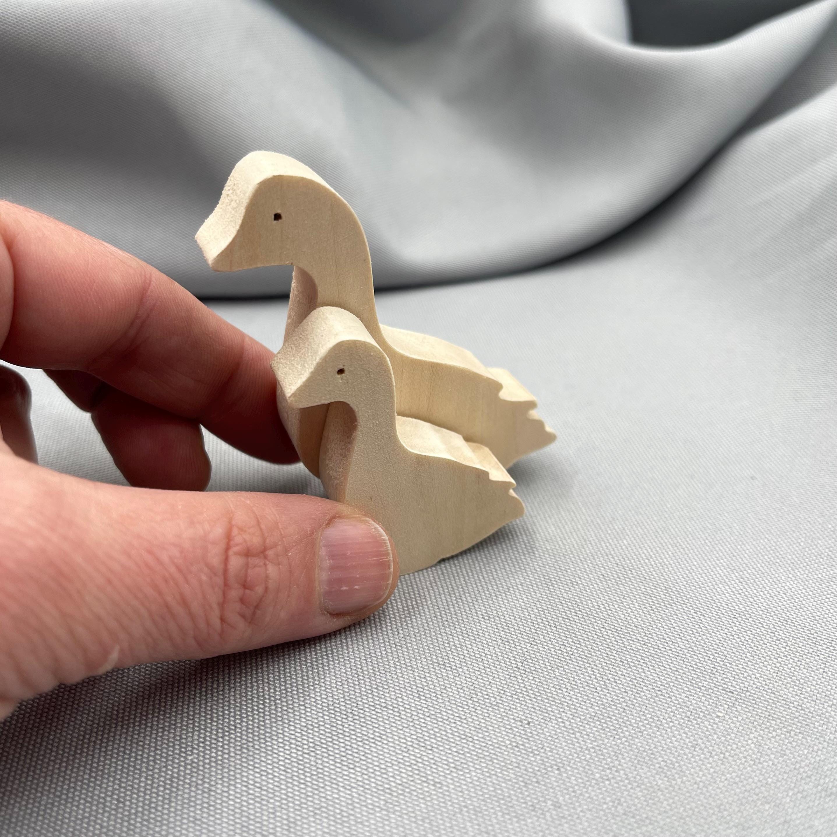Unfinished Wooden Goose Cutout, Natural Animal Shape for DIY Crafts ...