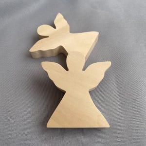 Mini Wood Standing Angel Cut Out, Unfinished Angel, Small Craft ...