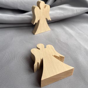 Unfinished Small Wooden Angel Cutout, Standing Angel Figurine, Angel ...