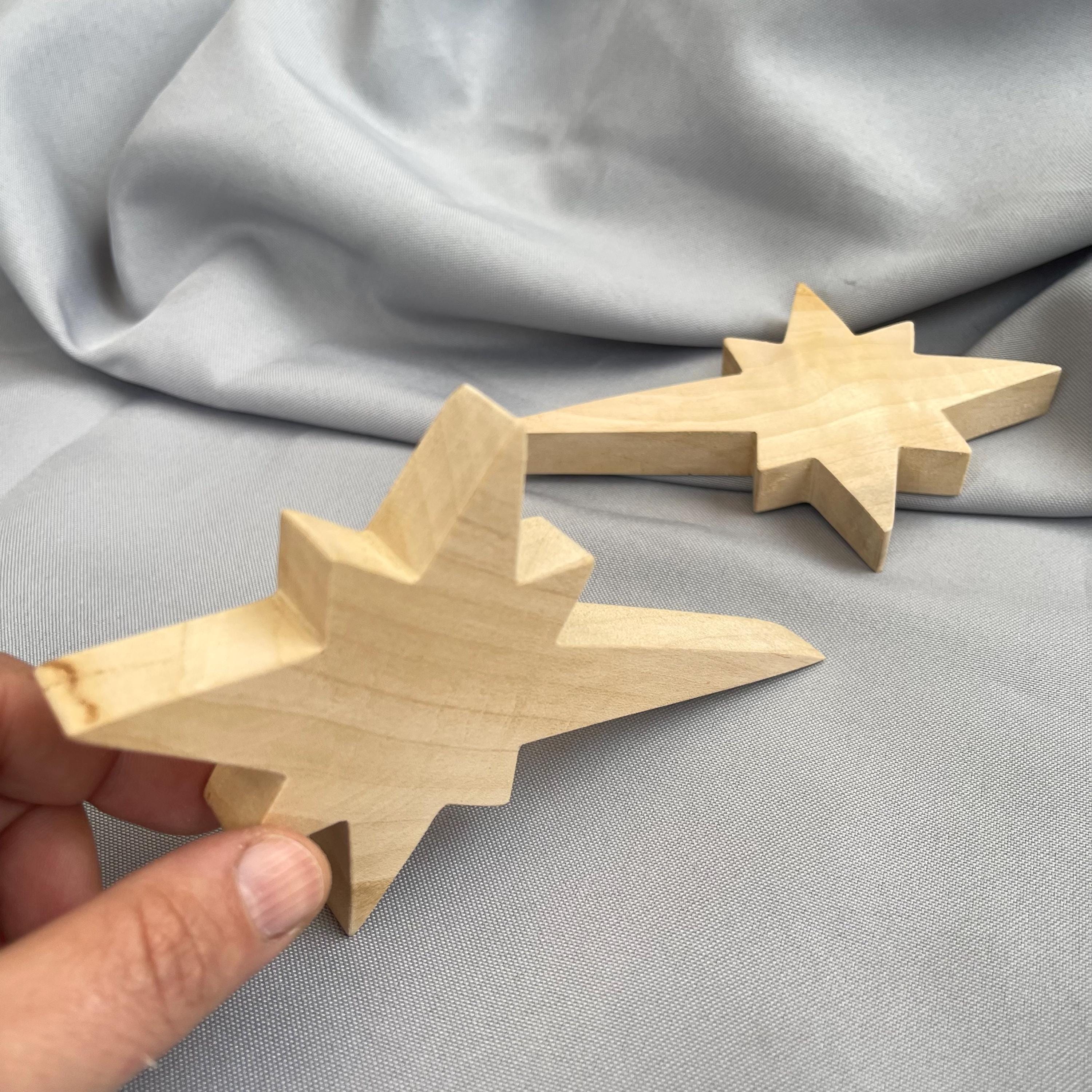 Unfinished Large Wooden Bethlehem Star, Christmas Ornament North Star ...