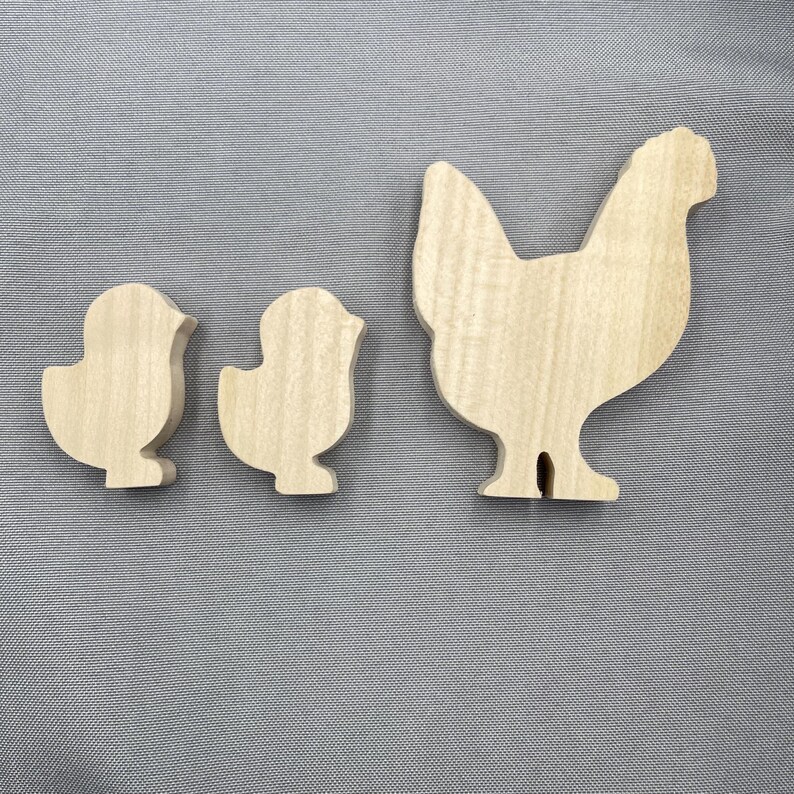 Chicken Unfinished, Spring Decoration, Wood Farm Cutout, Chicken ...