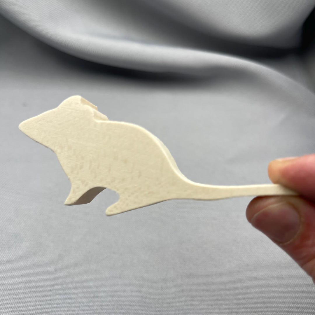 Unfinished Wooden Mouse Craft Blank, Basswood Animal Wildlife Cutout ...