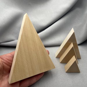 Small Wooden Triangle Cutout, Blanks DIY Christmas Craft for Kids or ...