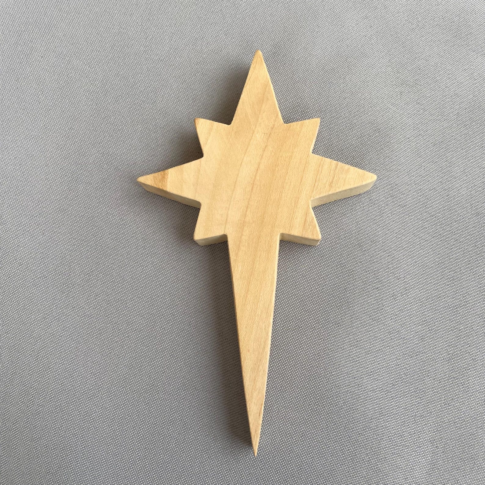 Unfinished Large Wooden Bethlehem Star, Christmas Ornament North Star ...