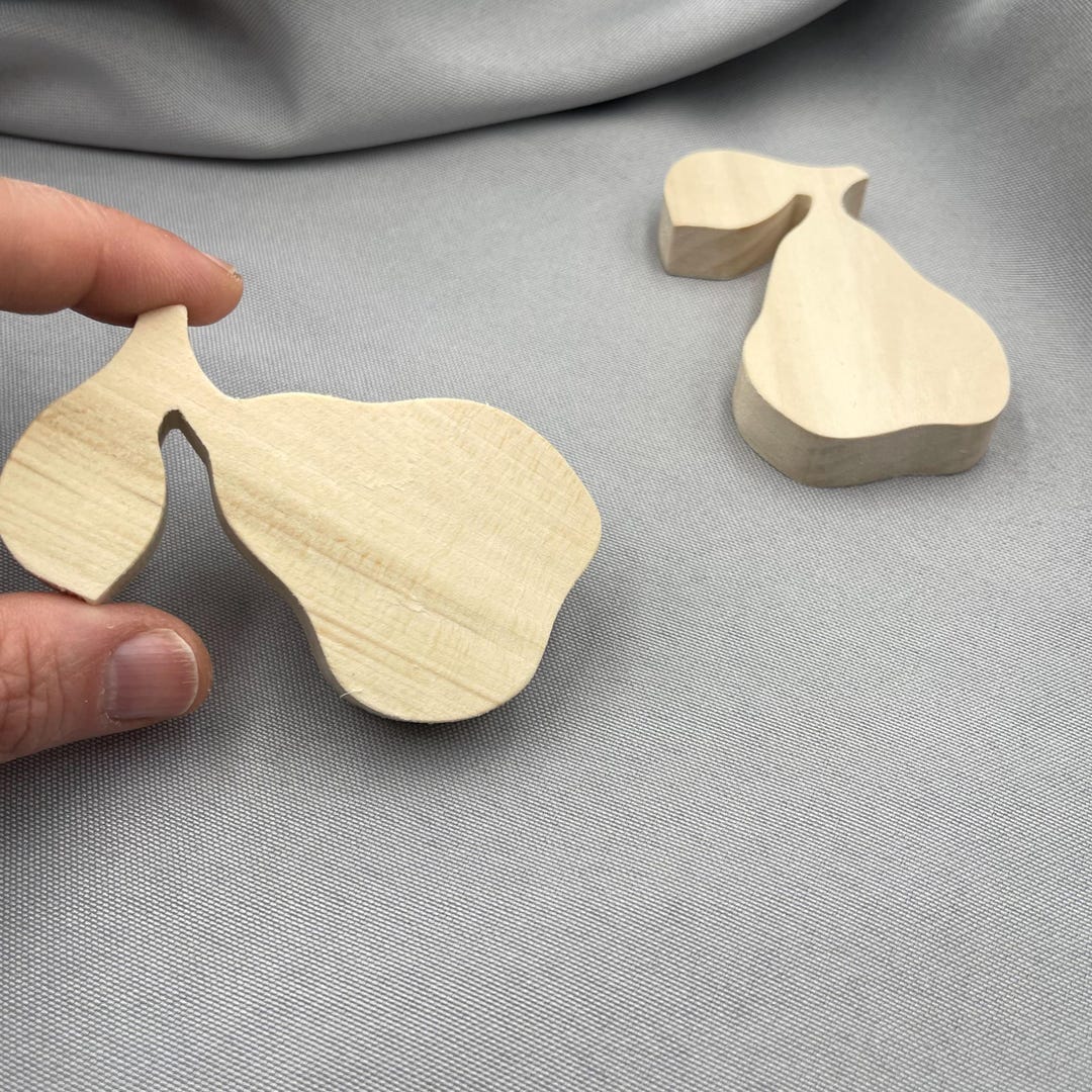 Unfinished Pear Blank for Paint, Wood Spring Decor Ideas, Fruit ...