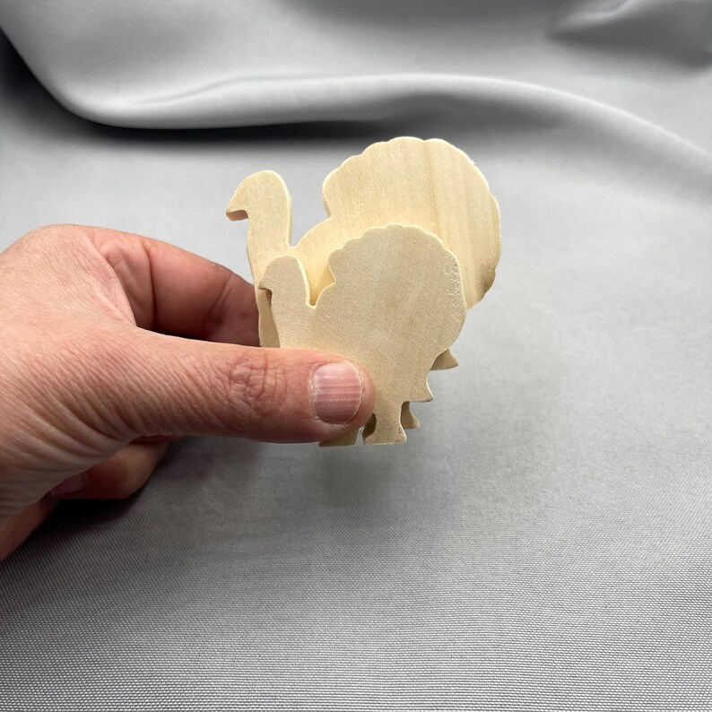 Unfinished Wooden Turkey Cutout, Craft Blank for Painting, DIY ...