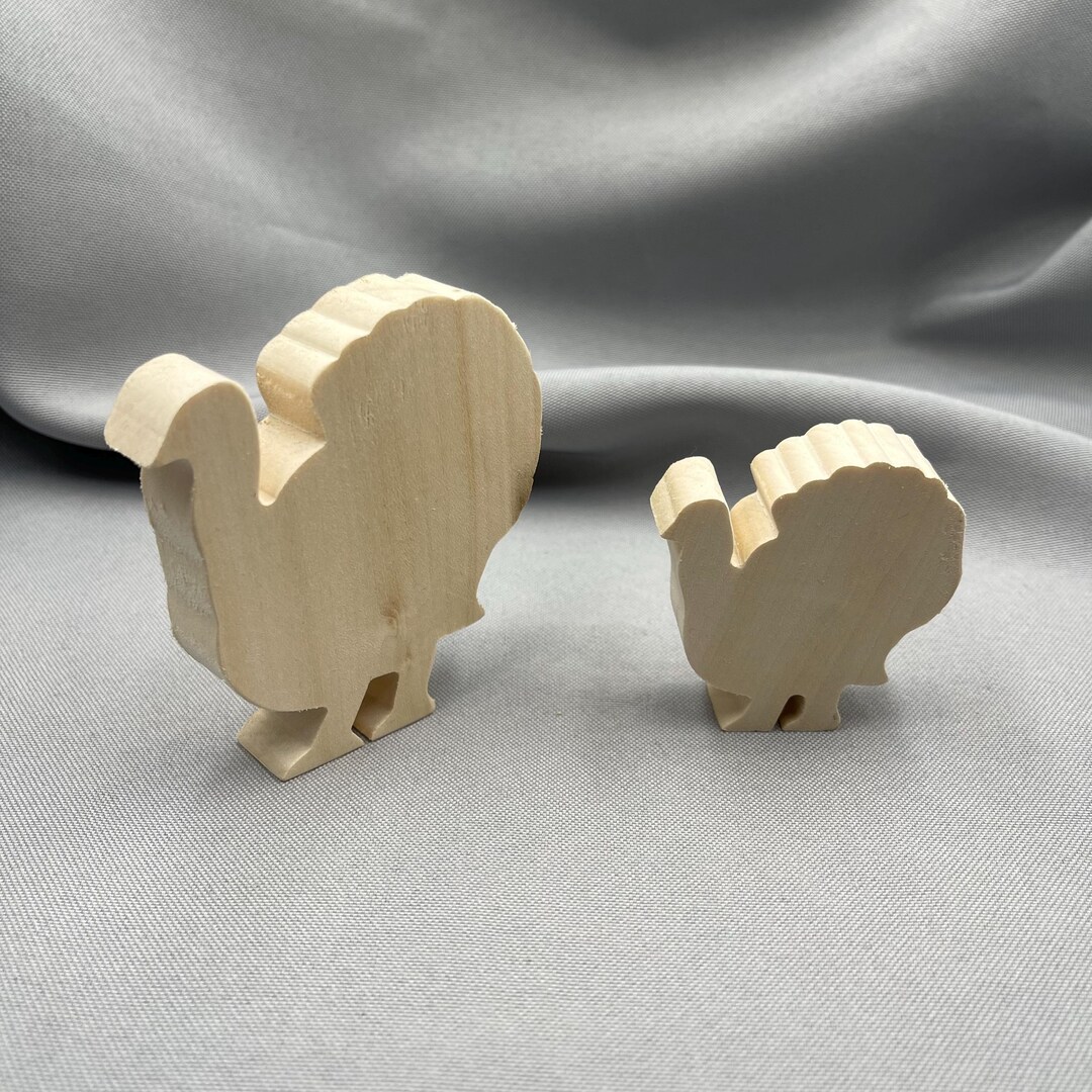 Unfinished Wooden Turkey Cutout, Craft Blank for Painting, DIY ...