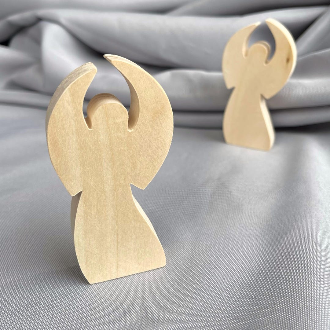 Wooden Mini Angels, Unfinished Angel Cut Out, Wooden Craft DIY Supplies ...