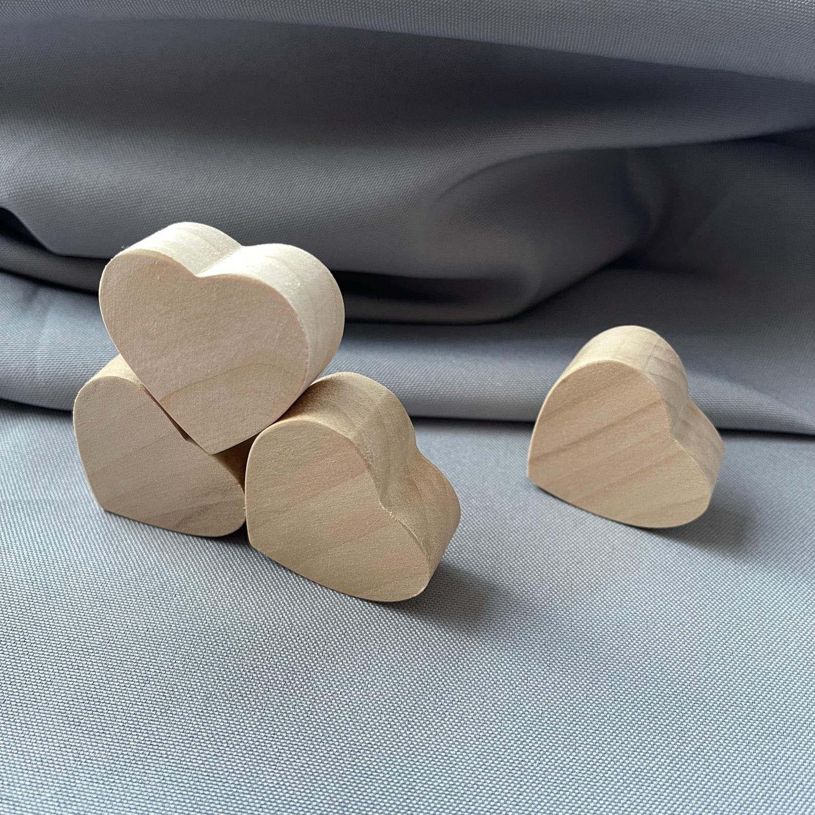 Wooden Blank Heart Cut Out Unfinished, Mini Heart to Paint, Wood ...