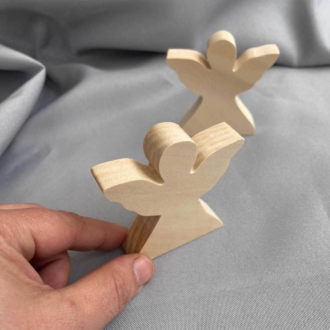 Mini Standing Angel Cut Out, Unfinished Angel for Craft Childs, Thick ...