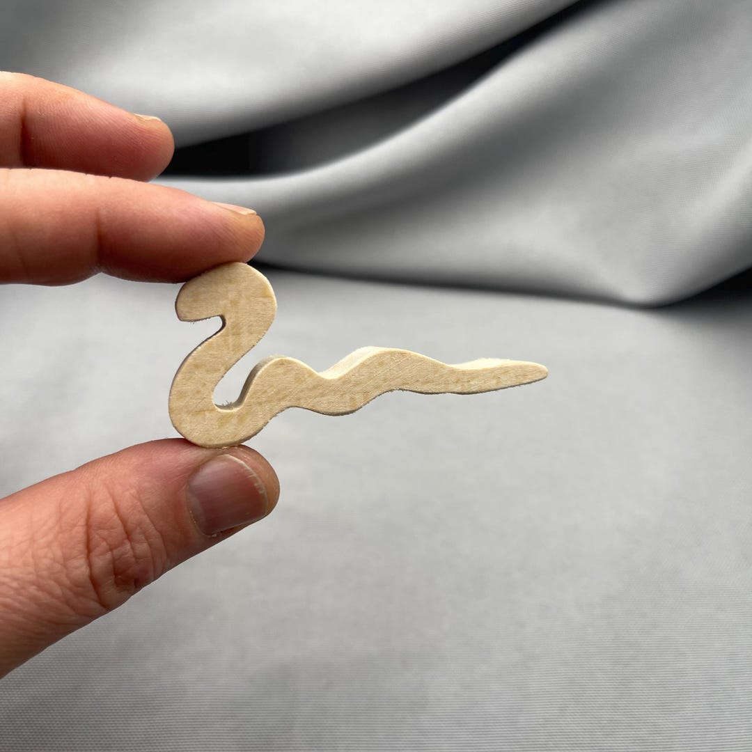 Unfinished Snake Cutout Shape, DIY Craft Wood Reptile Shelf Ornament ...