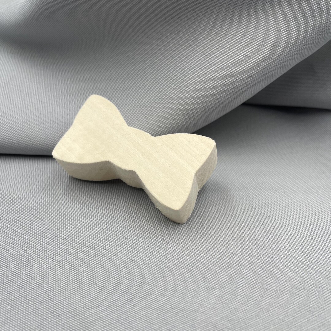 Unfinished Wooden Bow Tie, Mini Wood Standing Blank Cutout, Modern ...